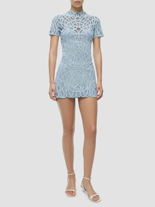 Simkhai Desiree Cotton Macramé Minidress