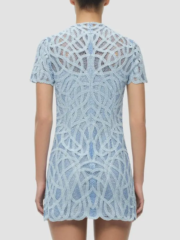 Simkhai Desiree Cotton Macramé Minidress