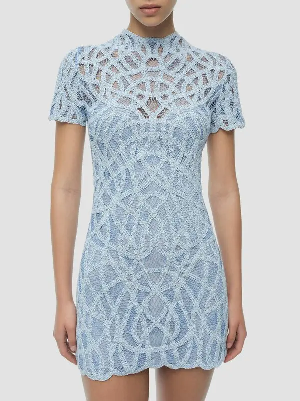 Simkhai Desiree Cotton Macramé Minidress