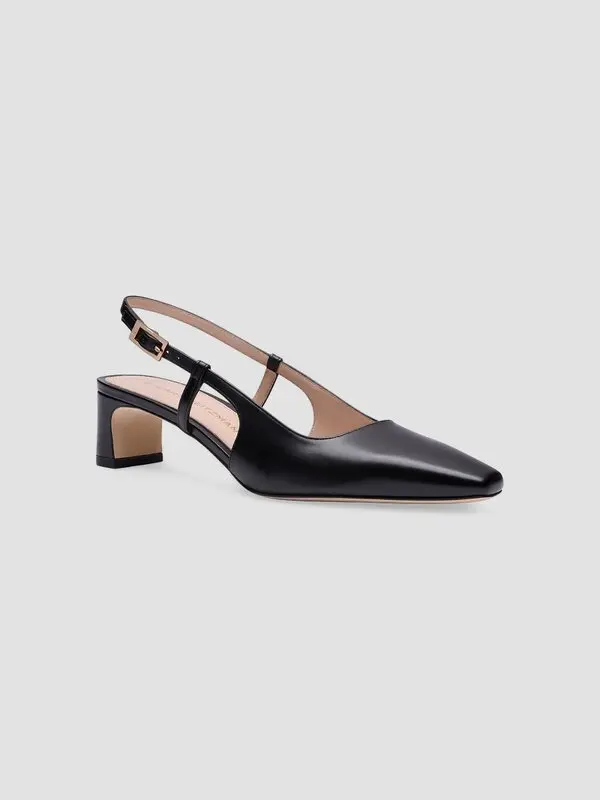 STUART WEITZMAN Baby Babette 40mm Leather Slingback Pumps