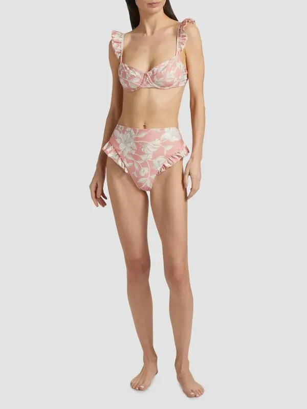 Agua Bendita Jengibre Floral High-rise Bikini Bottom