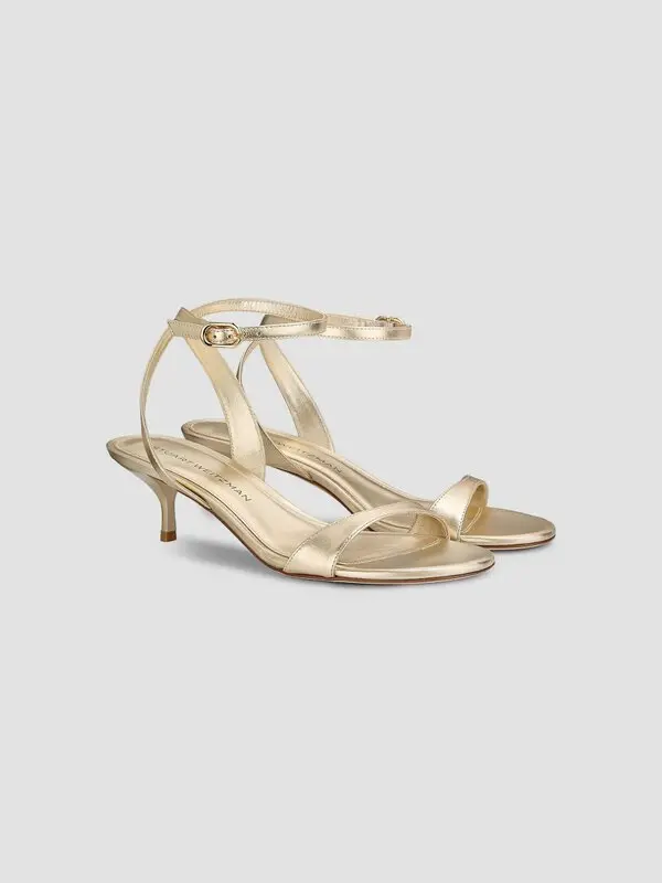 STUART WEITZMAN Kellie 50mm Leather Sandals - Light Gold