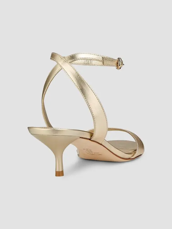 STUART WEITZMAN Kellie 50mm Leather Sandals - Light Gold