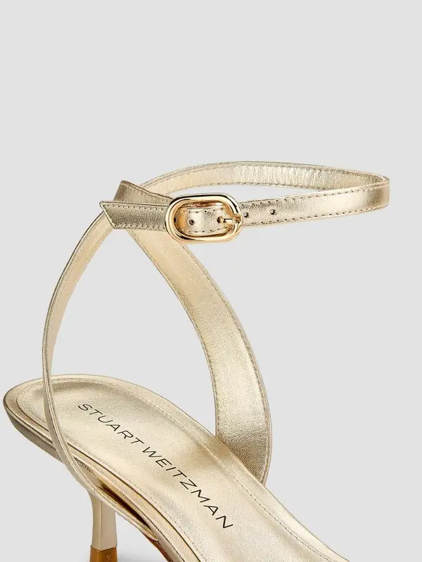 STUART WEITZMAN Kellie 50mm Leather Sandals - Light Gold