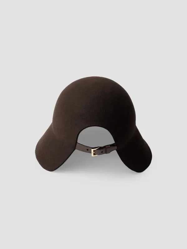 Prada Felt Hat - Brown