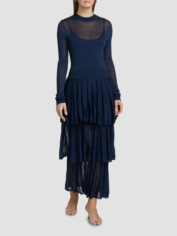 ET OCHS Anslie Knit Tiered Midi-dress