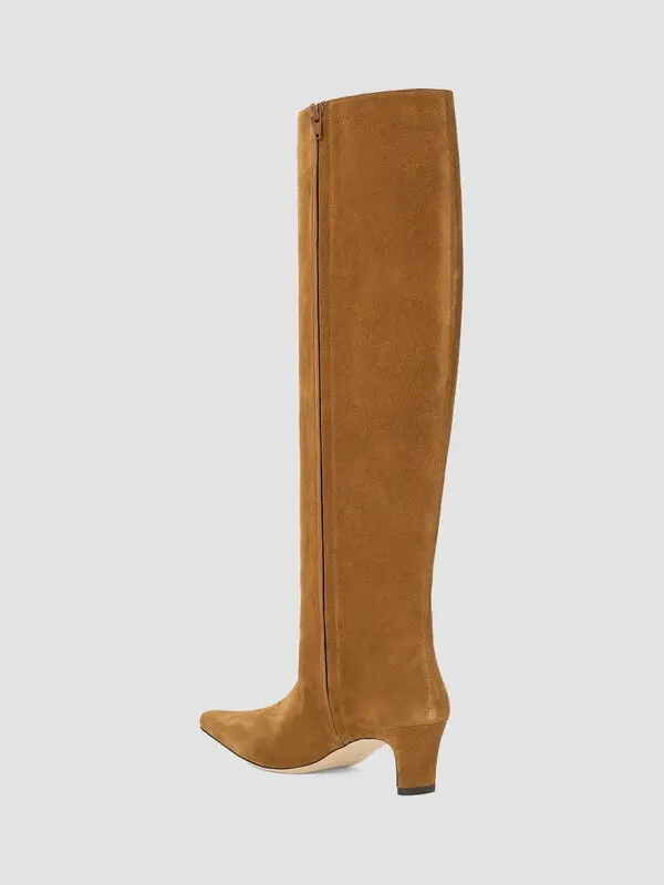 Staud Wally 55mm Suede Wide-calf Knee-high Boots