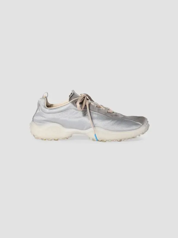 Miu Miu Bubble Technical Fabric And Suede Sneakers - Grey