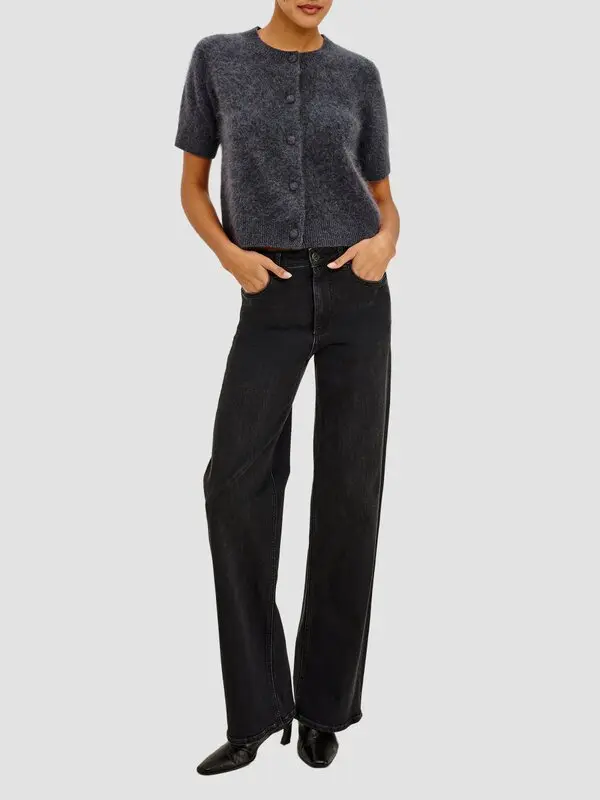Rails Roman Wool-cashmere Cardigan - Charcoal