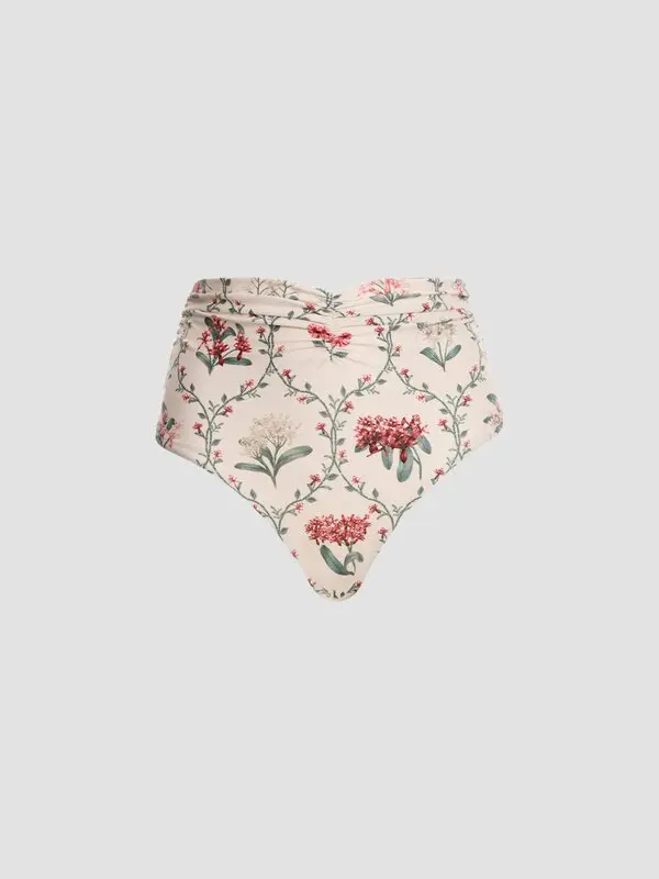 Agua Bendita Vaiven Orquidea Ruched Bikini Bottom - Multicolor