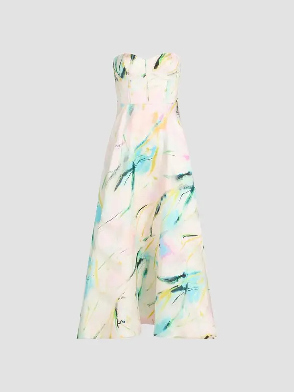 AS IT MAY Mika Strapless Woven Midi-dress - Multi