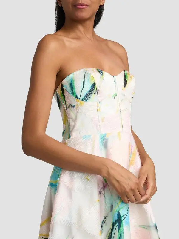 AS IT MAY Mika Strapless Woven Midi-dress