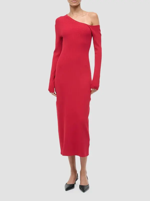 Staud Lois One-shoulder Sheath Dress