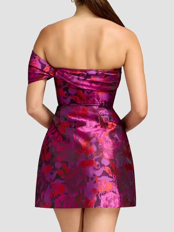 Dress The Population Olive Jacquard Mini Dress