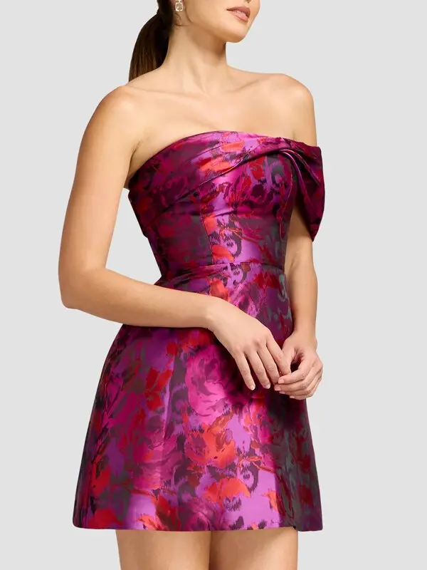 Dress The Population Olive Jacquard Mini Dress
