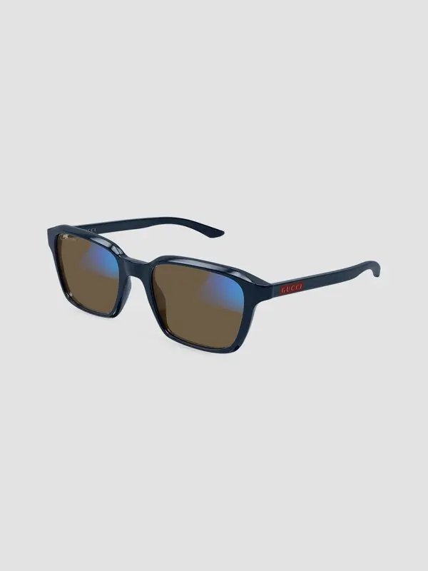 Gucci Flag 52mm Square Sunglasses - Blue