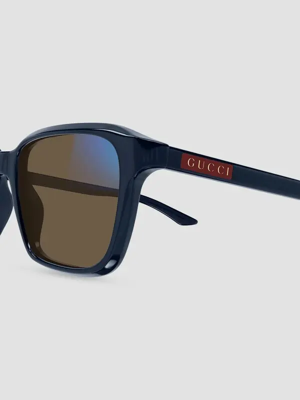 Gucci Flag 52mm Square Sunglasses - Blue