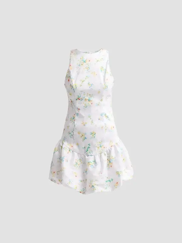 KIKA VARGAS Birgit Meadow Taffeta Mini Dress - Pastel