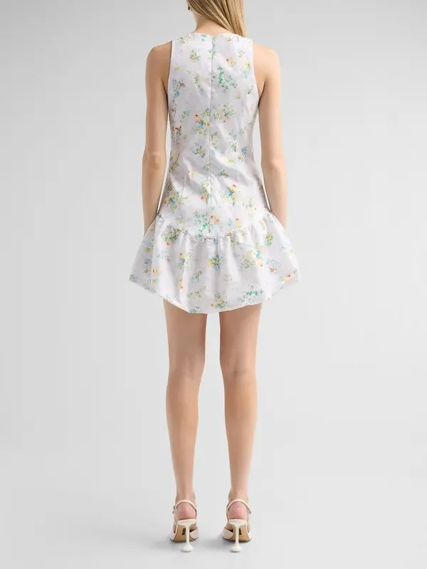 KIKA VARGAS Birgit Meadow Taffeta Mini Dress - Pastel