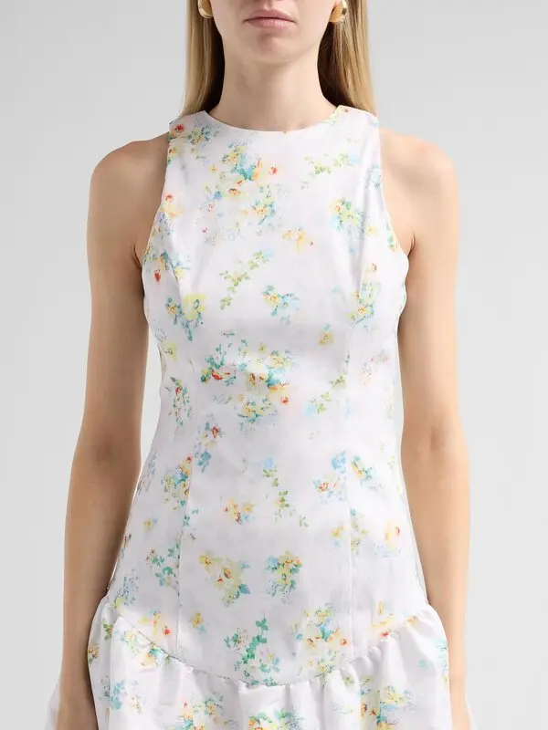 KIKA VARGAS Birgit Meadow Taffeta Mini Dress - Pastel