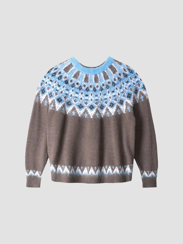 Staud Zane Fair Isle-style Wool-blend Sweater