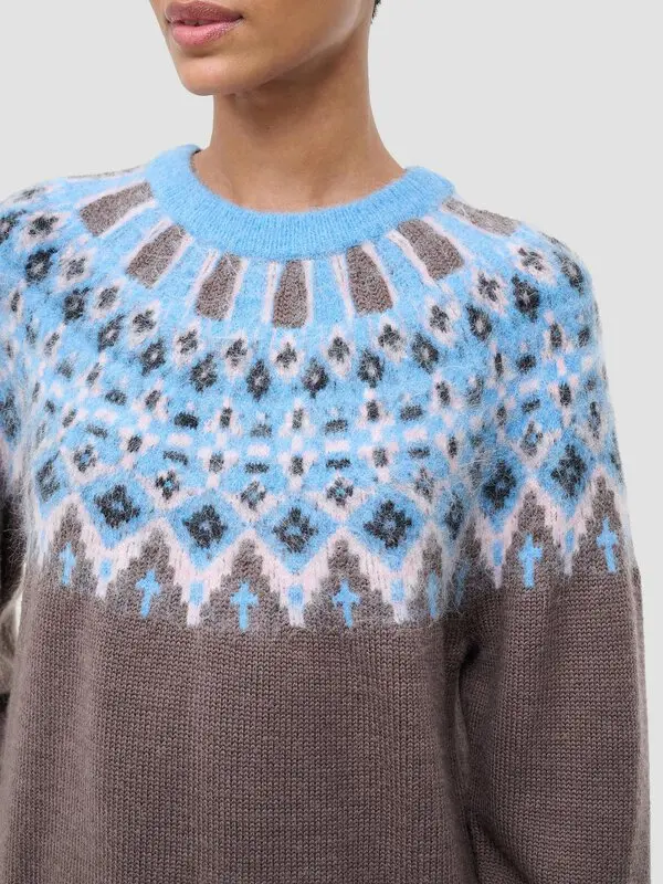 Staud Zane Fair Isle-style Wool-blend Sweater