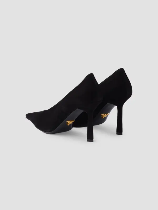 Prada Suede Pointy Toe Pumps