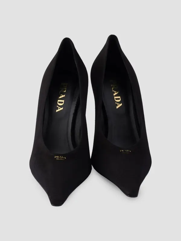 Prada Suede Pointy Toe Pumps