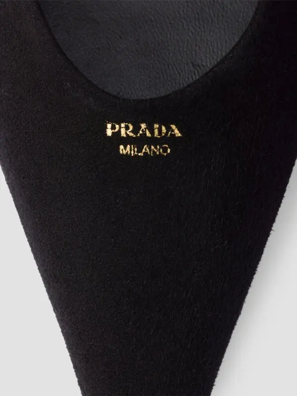 Prada Suede Pointy Toe Pumps