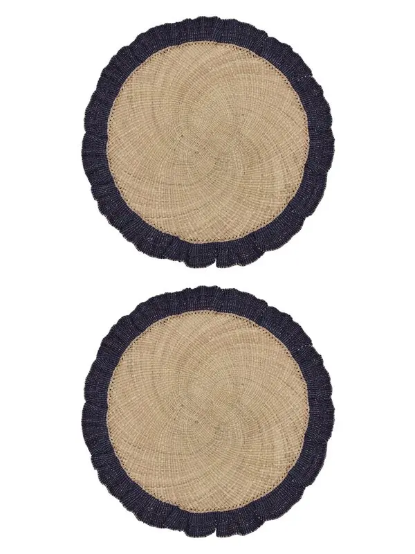 Johanna Ortiz Orpua Placemats 2-piece Set - Deep Navy