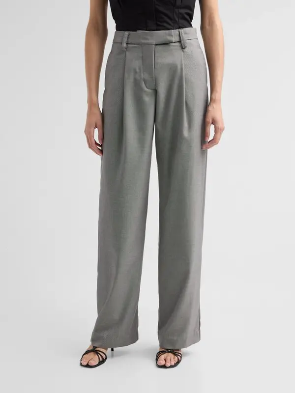 KIKA VARGAS Noko Wool Mid-rise Straight-leg Pants