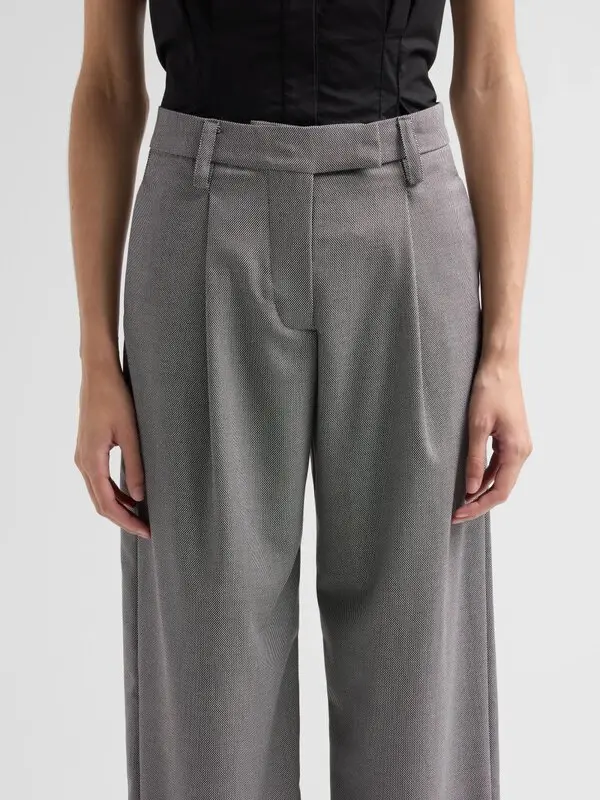 KIKA VARGAS Noko Wool Mid-rise Straight-leg Pants