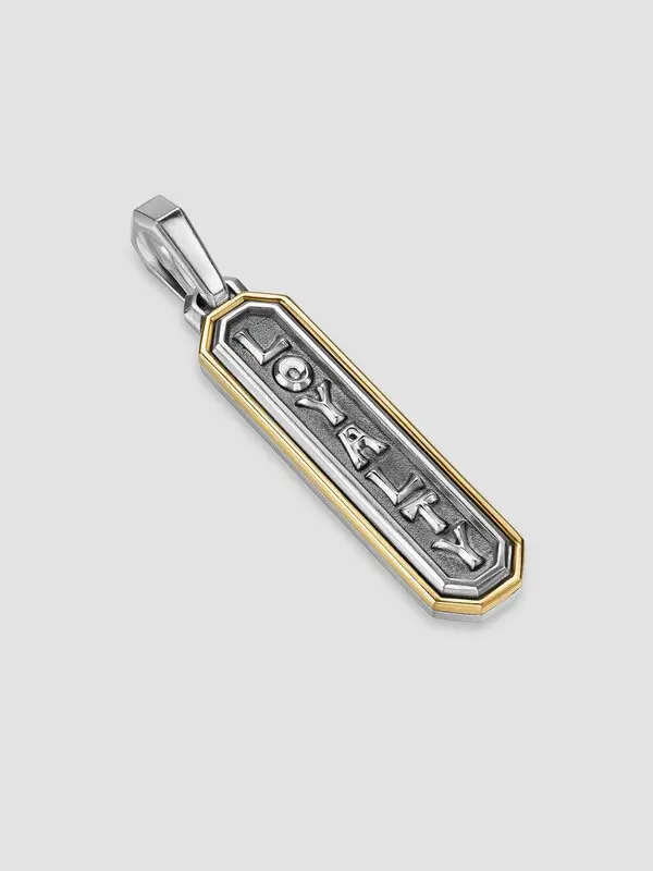 David Yurman Loyalty Amulet In Sterling With 14k Yellow Gold, 35mm