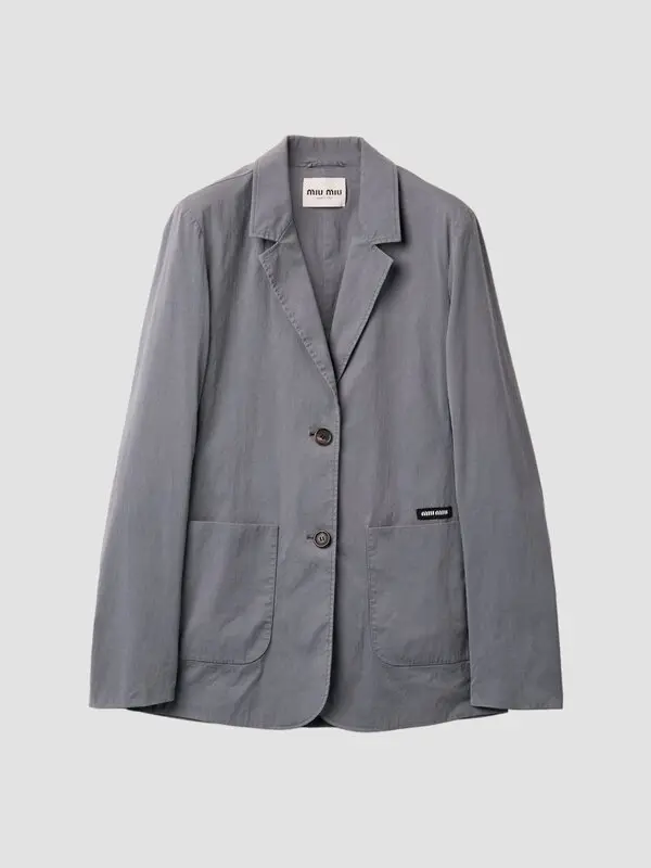 Miu Miu Washed Stretch Poplin Jacket