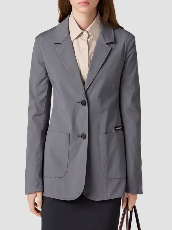 Miu Miu Washed Stretch Poplin Jacket