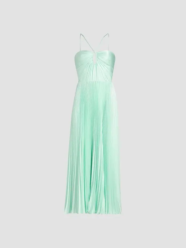 AS IT MAY Liv Satin Woven Midi-dress - Mint