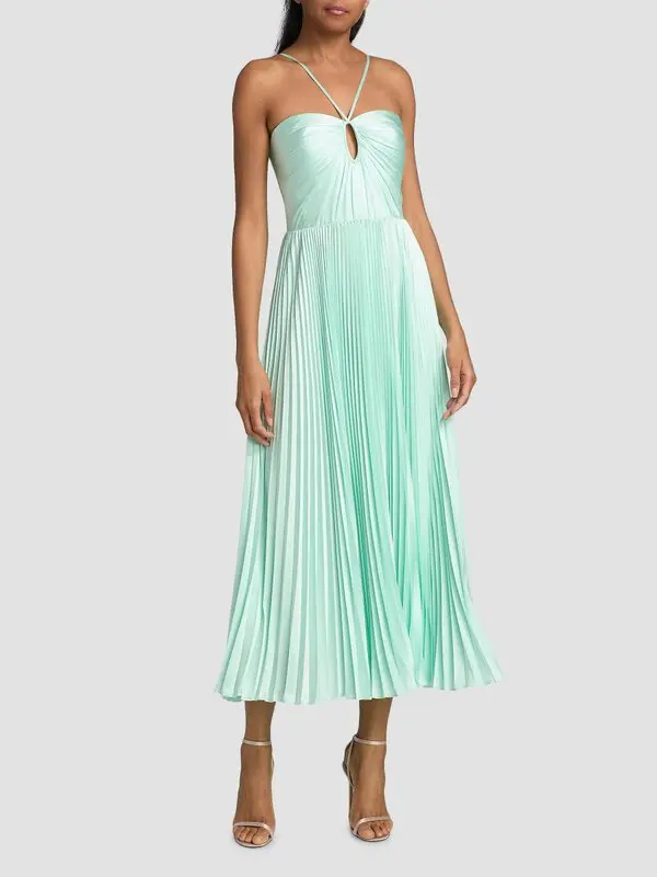 AS IT MAY Liv Satin Woven Midi-dress
