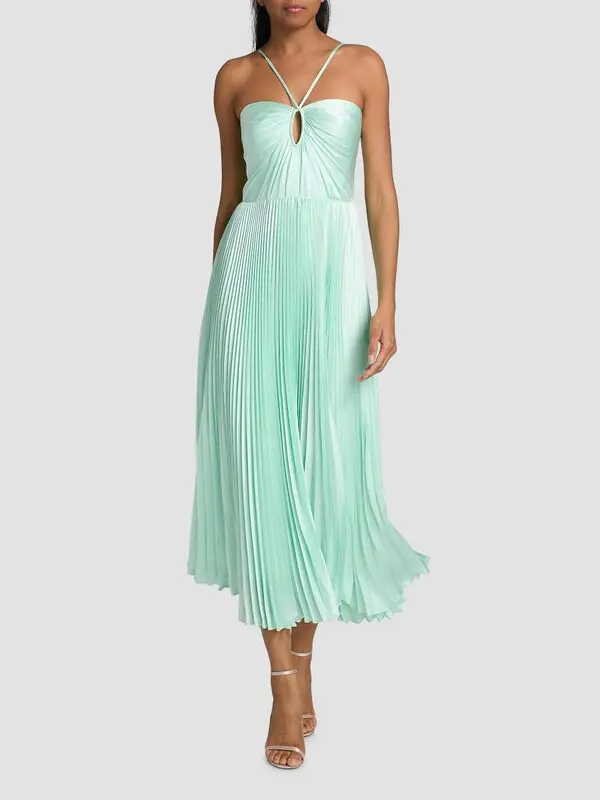 AS IT MAY Liv Satin Woven Midi-dress