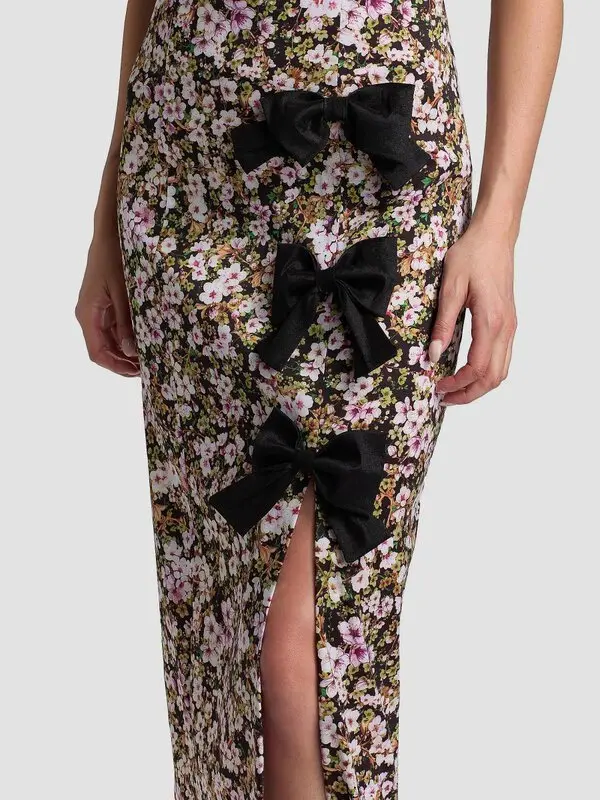 KIKA VARGAS Violetta Floral Bandeau Sheath Dress