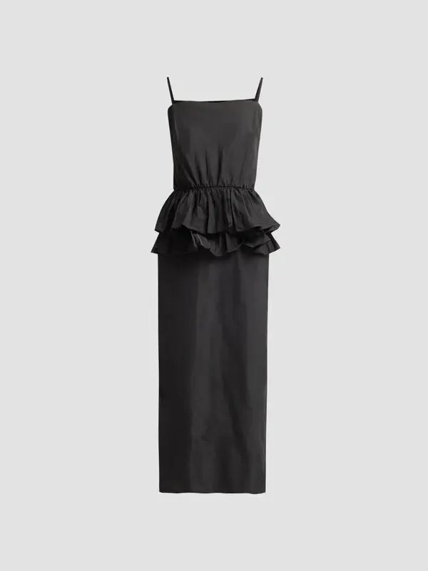 KIKA VARGAS Alanna Flounce Midi Dress