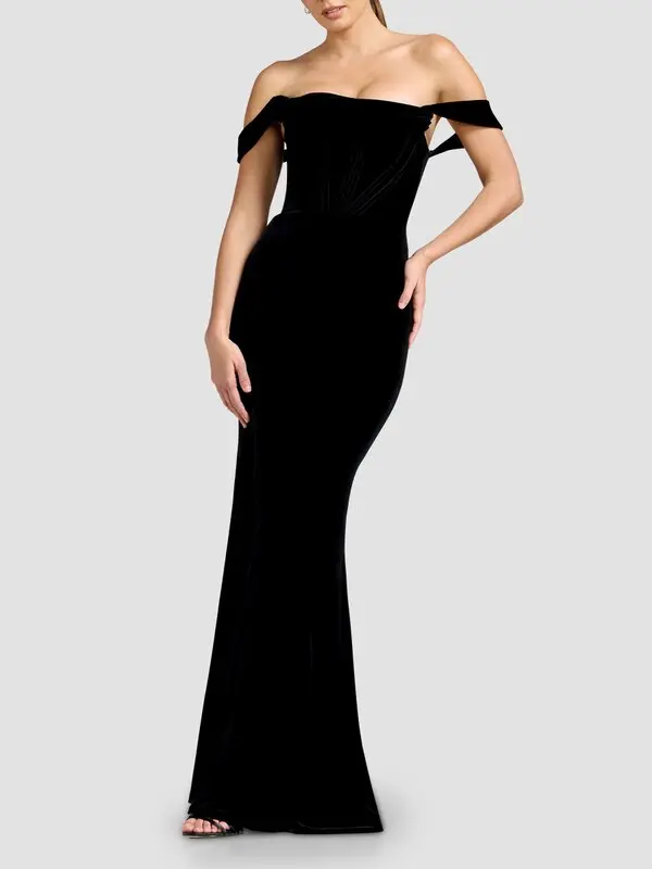 Dress The Population Melania Off-the-shoulder Gown