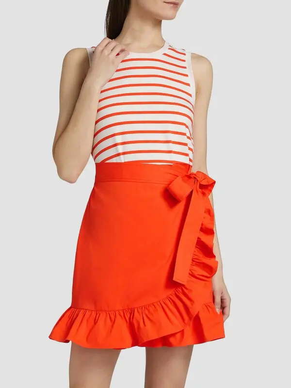 Cinq À Sept Mahlia Striped Tie-waist Minidress