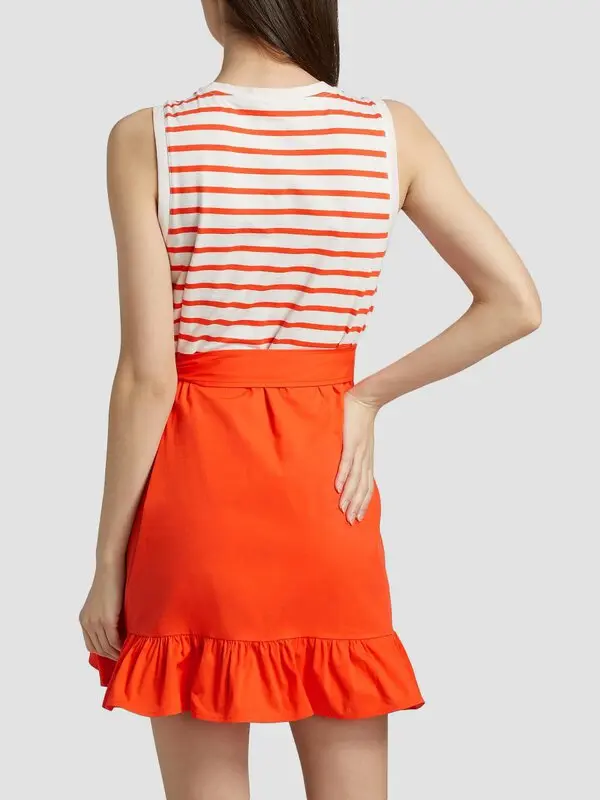 Cinq À Sept Mahlia Striped Tie-waist Minidress