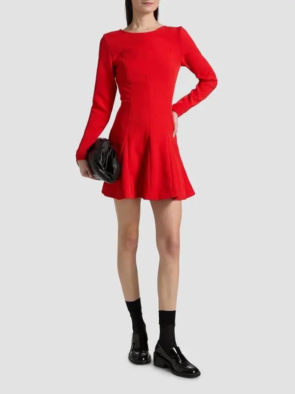 KIKA VARGAS Tala Crepe Minidress - Red