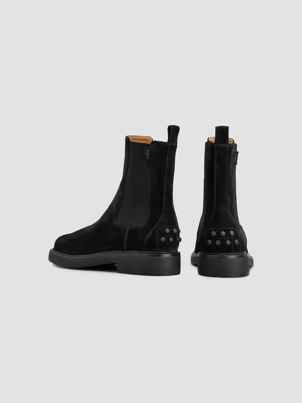 TOD'S Gomma Suede Ankle Chelsea Boots