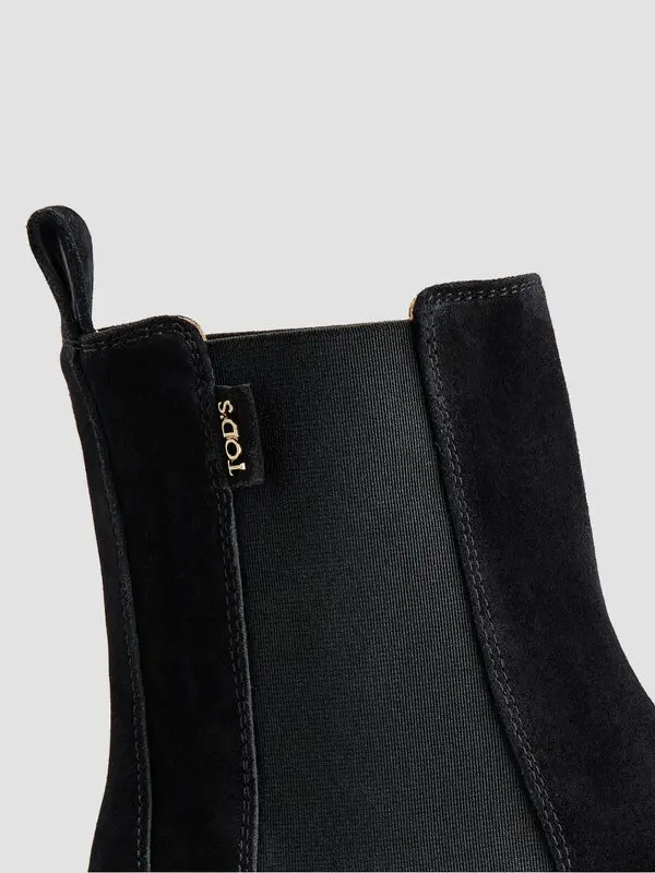 TOD'S Gomma Suede Ankle Chelsea Boots