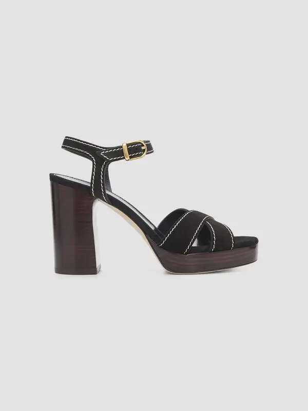 STUART WEITZMAN Park Platform 85mm Suede Strappy Sandals