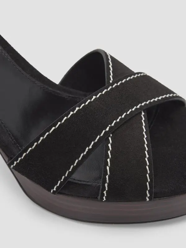 STUART WEITZMAN Park Platform 85mm Suede Strappy Sandals