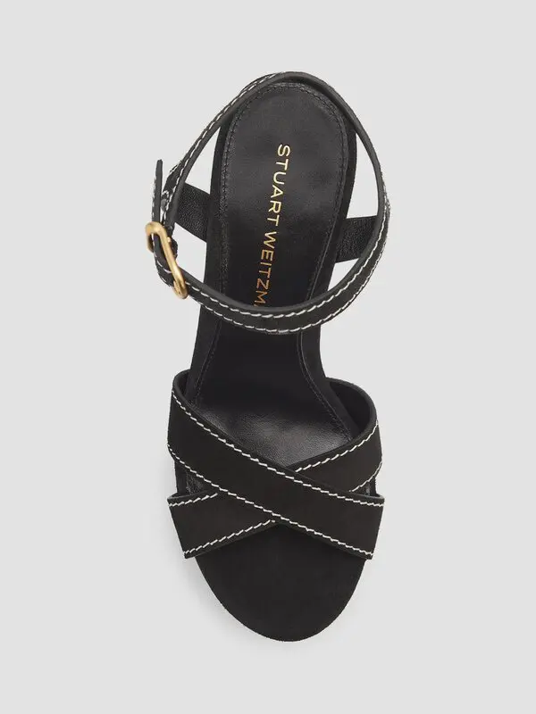 STUART WEITZMAN Park Platform 85mm Suede Strappy Sandals