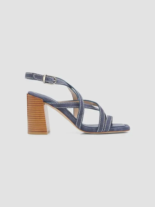 STUART WEITZMAN Park Block 85mm Suede Strappy Sandals